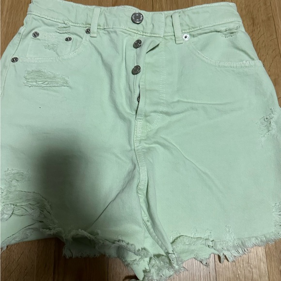 Shorts | Green Denim Shorts | Poshmark